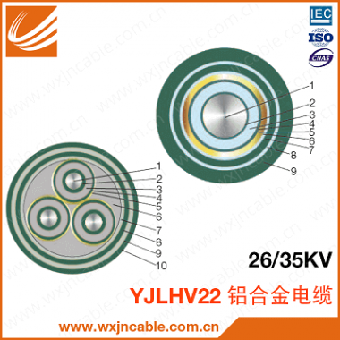 高压铝合金电缆 |21/35KV|YJLHV|XLPE绝缘/PVC护套|江南电缆|