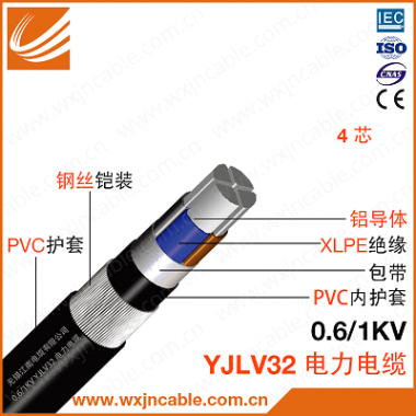 YJV23钢带铠装电缆 |电力电缆|低压电缆|江南电缆|五彩|CE认证|
